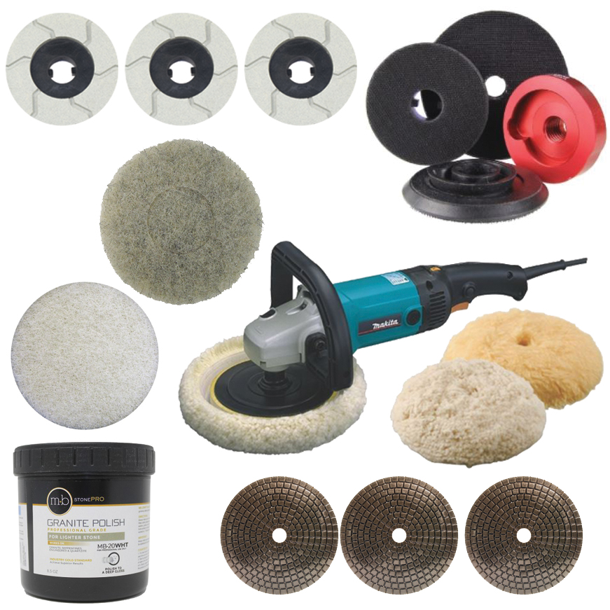 Granite Top Polishing Kit Deluxe with Makita Polisher